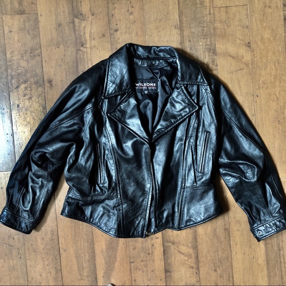 Wilsons Leather | Jackets & Coats | Wilsons 0 Leather Peplum Motorcycle ...